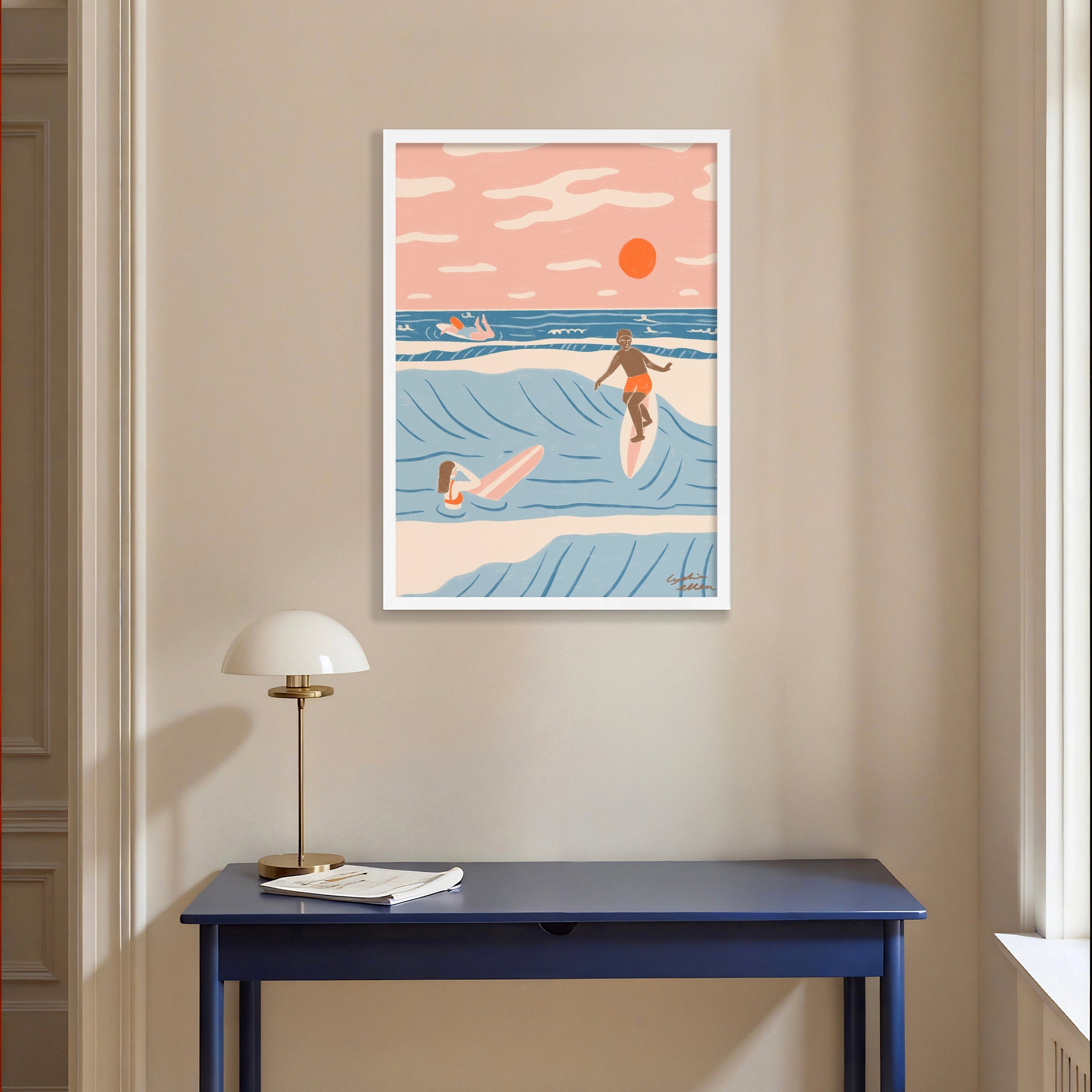 Surfs Up Australian Beach Art Poster – Posteroo